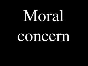 Moral concern - Value Shop